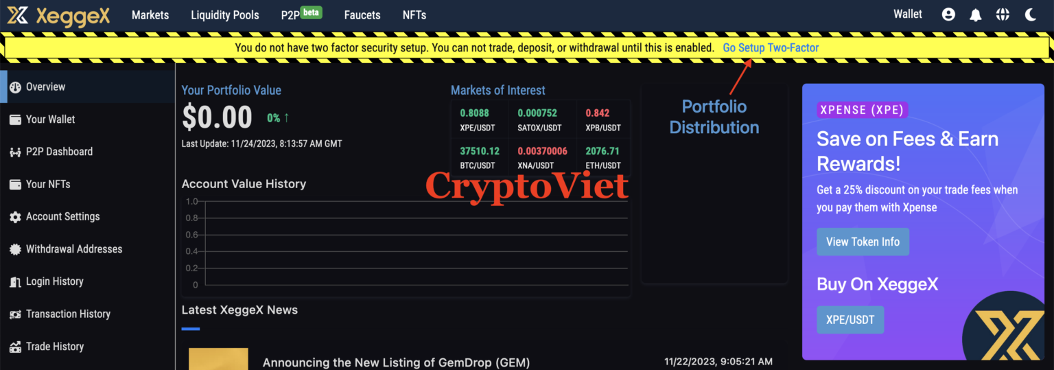 Đánh giá và hướng dẫn sử dụng sàn Xeggex – CryptoViet